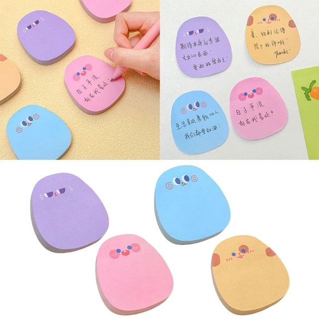 SELF ADHEIVE NOTE Paper Unlined Sheets Pocket Notepads Reminder on Book ...