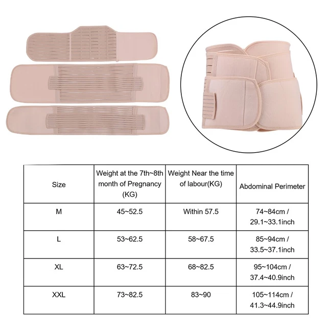3PCS/SET POSTNATAL BANDAGE Post Pregnancy Belt Postpartum Slimming ...