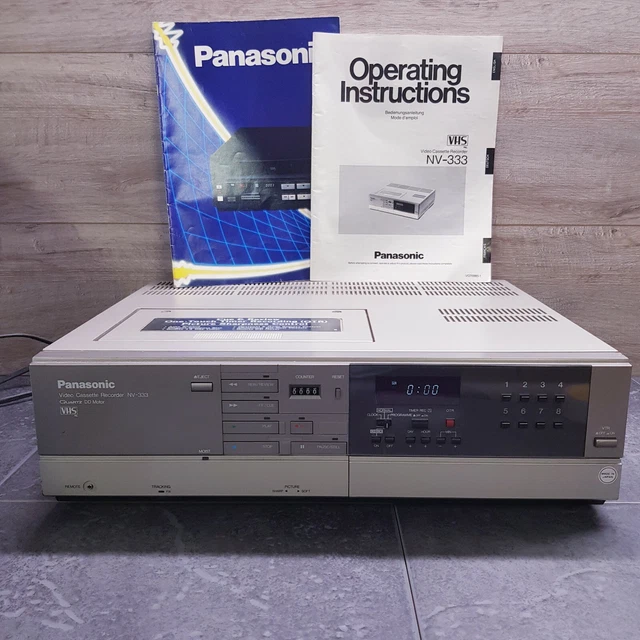 VINTAGE PANASONIC NV-333-B VCR / VHS TOPLOADER Video Recorder -Recently ...
