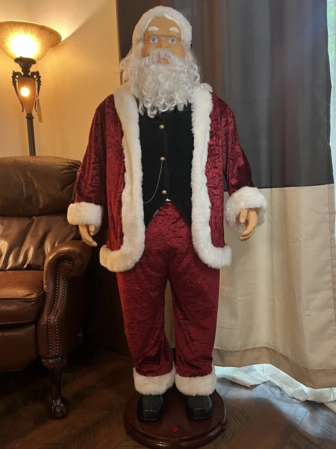 GEMMY LIFE SIZE Santa Claus Animated Singing Dancing Christmas Karaoke ...