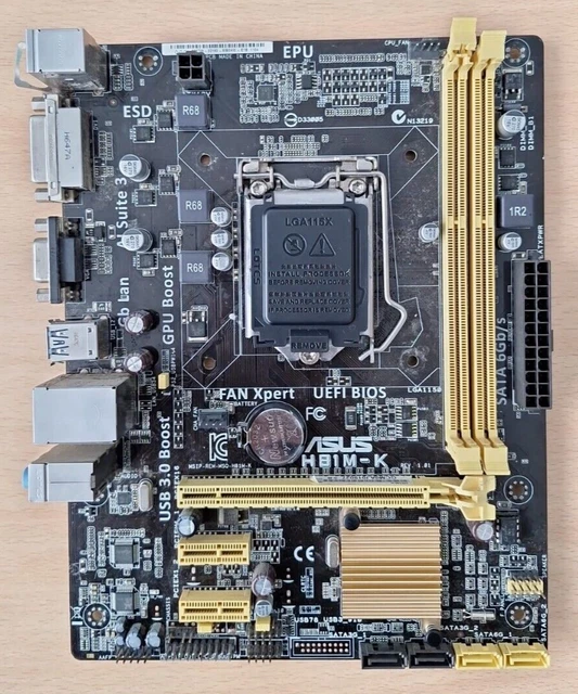 ASUS H81M-K SOCKET LGA1150 DDR3 MicroATX Motherboard £29.99 - PicClick UK