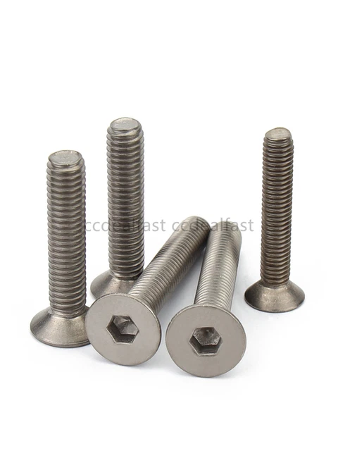 TITANIUM HEX SOCKET Bolt Countersunk Flat Head Screws M3 M4 M5 M6 EUR 13,12 - PicClick FR