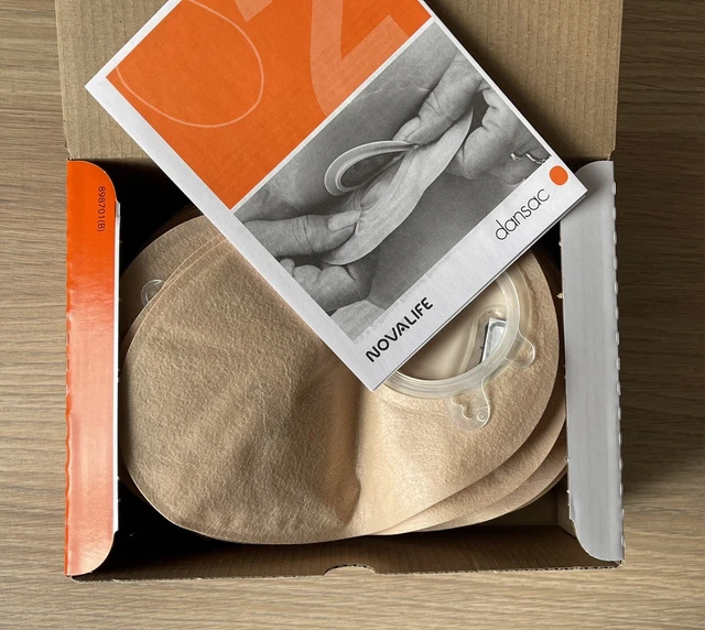 DANSAC NOVALIFE 2-PIECE Closed Ostomy Pouch Midi Ring Size 55mm 1301-55 ...