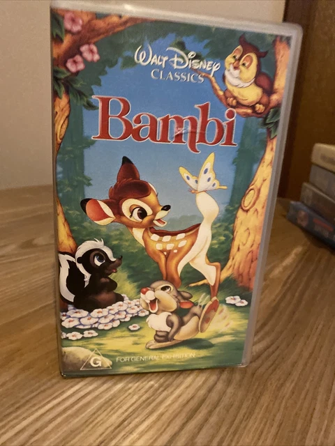 VHS TAPE WALT Disney Classics BAMBI Vintage Animated Children’s Video ...