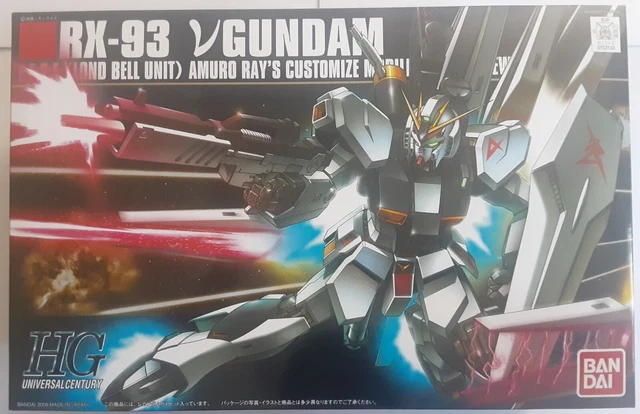 BANDAI HGUC 1/144 RX-93 Nu Gundam Gunpla Char's Counterattack Model Kit ...