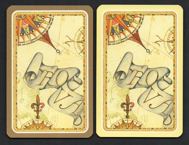 TWO SINGLE MAP and Scroll Design Playing Swap Cards EUR 1,82 - PicClick FR