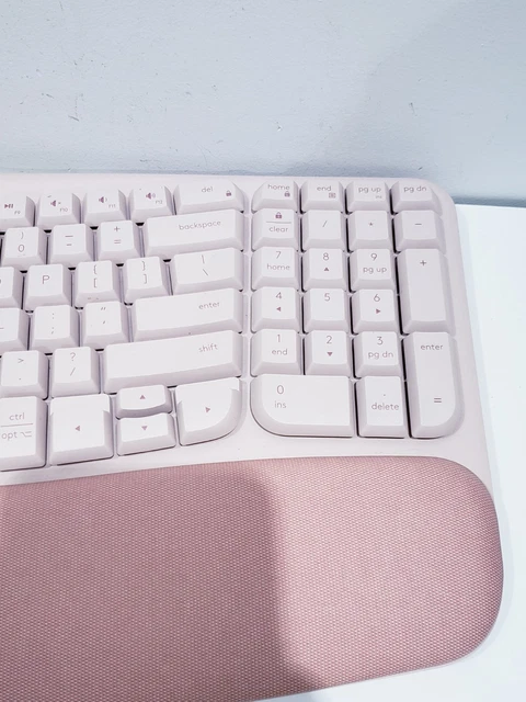 LOGITECH YR0096 WAVE Keys Ergonomic Wireless Keyboard With USB Receiver ...