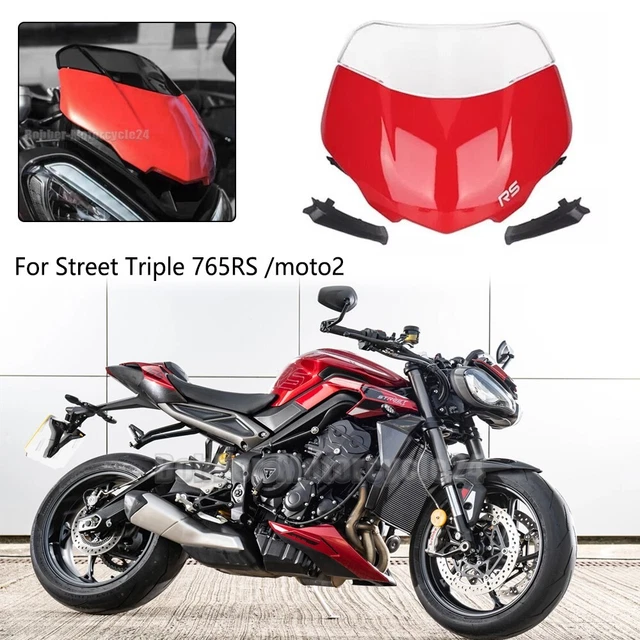 2023 2024 FOR Triumph Street Triple 765 RS Moto2 Windshield Sport ...