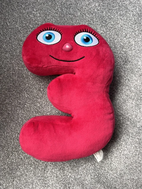 CBEEBIES NUMBERJACKS NUMBER 3 Rare Plush Soft Toy Red £22.00 - PicClick UK