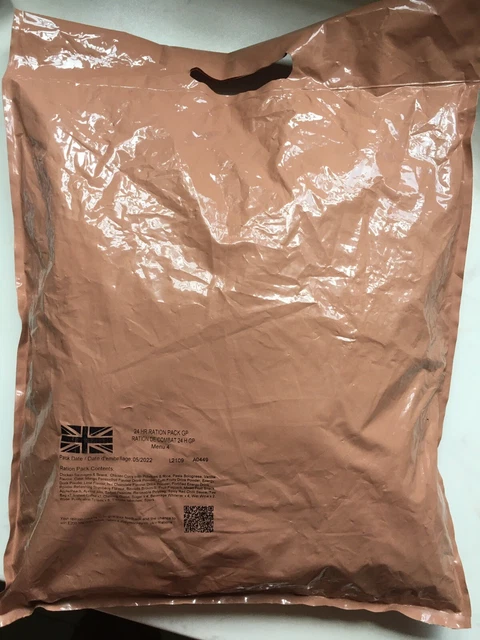 BRITISH ARMY MILITARY MRE 24 HOUR RATION PACK MENU 3 Hiking/ Camping ...