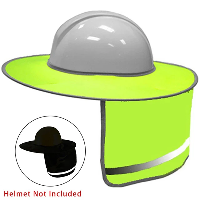 HIGH VISIBILITY SUN Hat with Neck Shield Ideal for Construction and ...