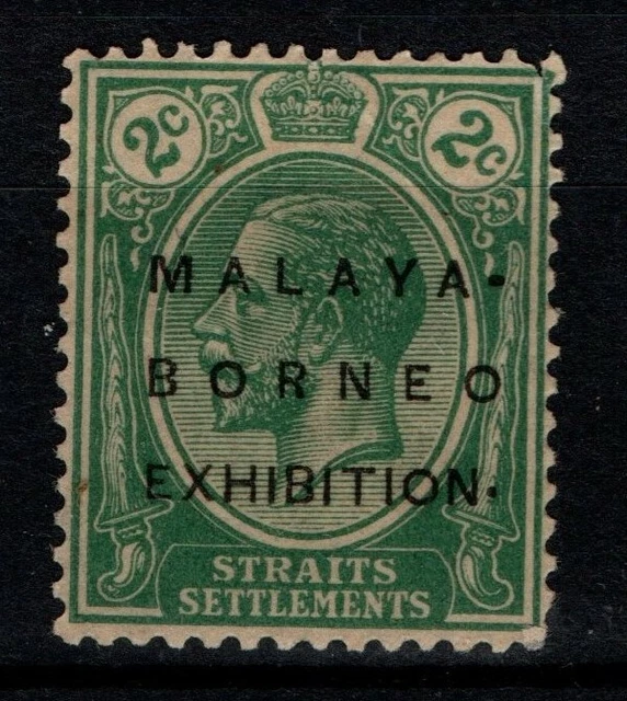 MALAYA STRAITS 1922 2c Borneo Malaya Exhibition Raised stop SG241c MNH ...