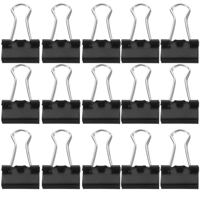 100PCS BINDER CLIPS Binder Clamps Small Document Clips Long Tail Binder ...