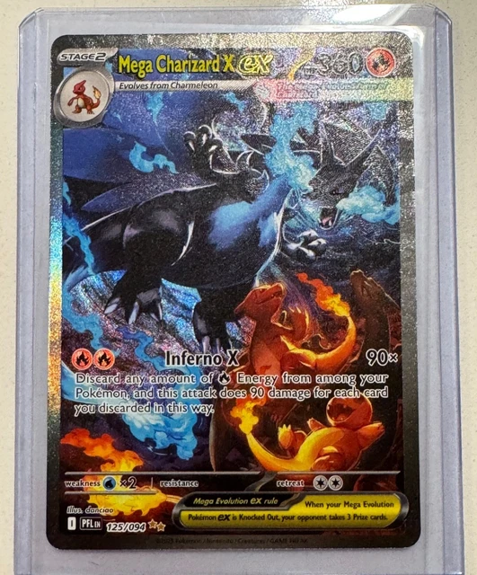 MEGA CHARIZARD X ex 125/094 Me02: Phantasmal Flames Pokemon Card $1,084 ...