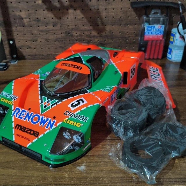 TAMIYA MAZDA 787B Body Painted with Spare Tire and Chassis Un £298.90 ...