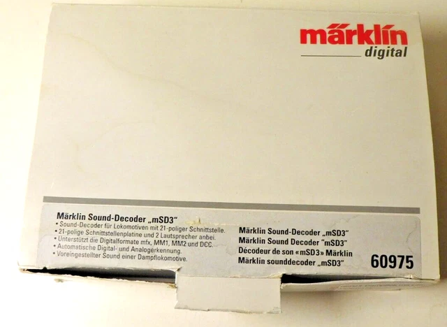 MÄRKLIN 60975 H0 MFX Sound Decoder mSD3, Dampfloksound, NEU in OVP EUR ...