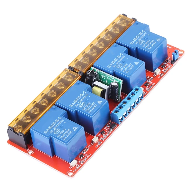 AC 100-250V 30A 4 Channel Relay High Low Level Trigger Module Accessory ...