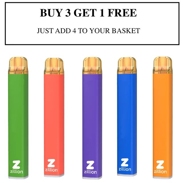 NEW - ZILLION Vape Pen - Disposable Pod Kit - Up To 600 Puffs - 20MG ...