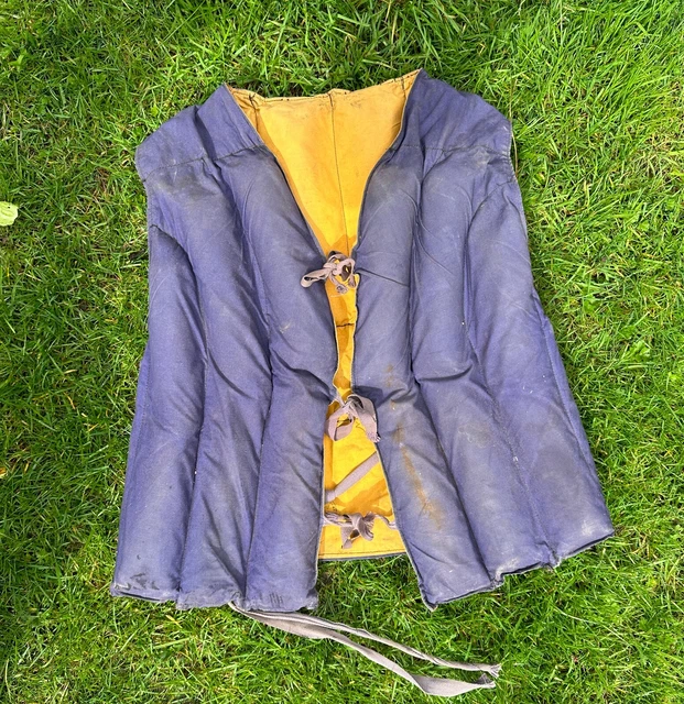 WW2 KM LIFE Jacket Vest (Not Mae West) Blue/Yellow Original 1942 ...