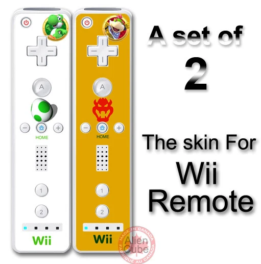 SUPER MARIO YOSHI and Bowser Skin Sticker Decal Cover for Nintendo Wii ...
