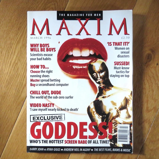VINTAGE MAXIM MAGAZINE March 1996 - Goddess £3.99 - PicClick UK