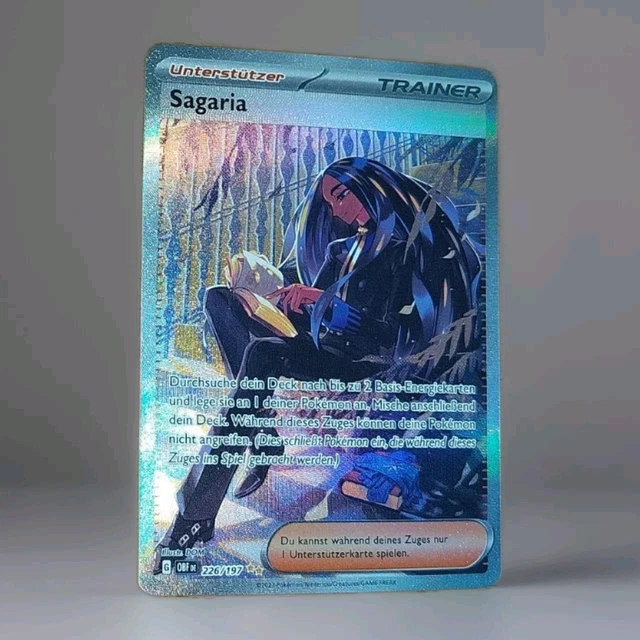SAGARIA FULL ART Trainer Pokemon Karte Deutsch 226/197 Obsidianflammen ...