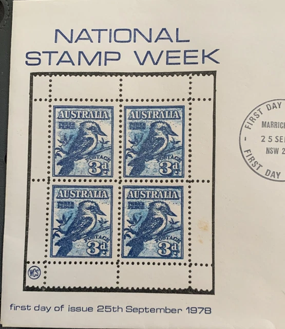 AUSTRALIAN FDC WCS Large 1978 National Stamp Week $4.99 - PicClick AU