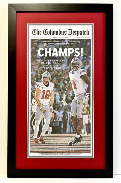 2024-2025 OHIO STATE Football CFP National Championship REAL Framed ...