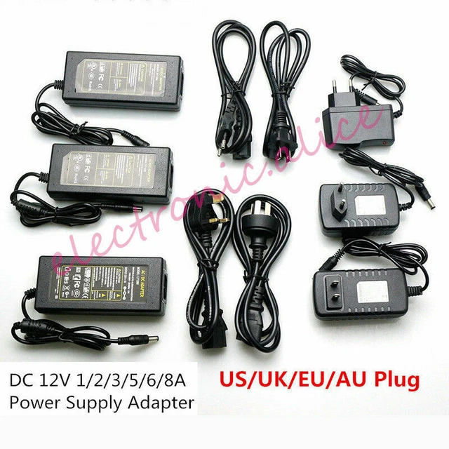 AC110/220V ADAPTATEUR D'ALIMENTATION transformateur bande DEL 2A 3A 5A ...