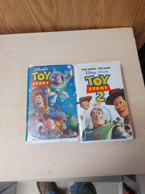 DISNEY PIXAR TOY Story 1 VHS 1996 and Toy Story 2 1999 Bundle Clamshell ...