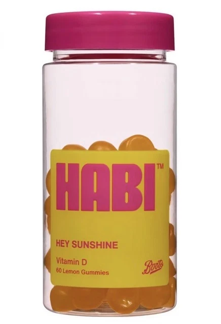 HABI HEY SUNSHINE Vitamin D 60 Lemon Gummies - Boots Exp 6/26 £9.99 ...