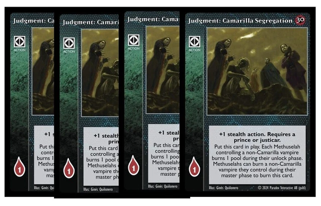 JUDGMENT: CAMARILLA SEGREGATION x4 30th Anniversary / VTES EUR 2,50 ...