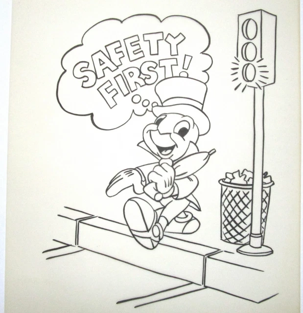 JIMINY CRICKET ORIGINAL WALT DISNEY PRODUCTION cel INK BOOK DRAWING ...