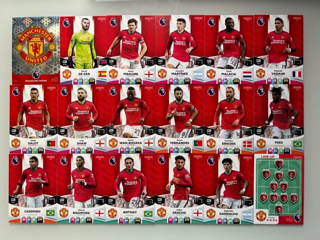 MANCHESTER UNITED KOMPLETTES Team Set Panini Premier League 2024 ...