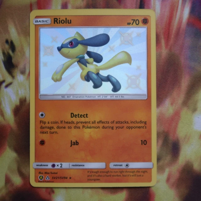 POKÉMON TCG RIOLU Hidden Fates SV21/SV94 Holo Shiny Holo Rare $7.00 ...