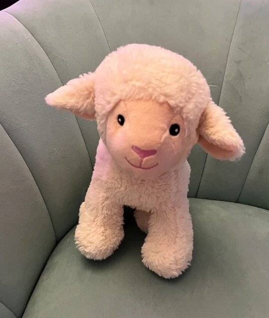 TESCO LENNIE THE Lamb Sheep Cream Easter Soft Plush Toy Pink Heart Nose ...