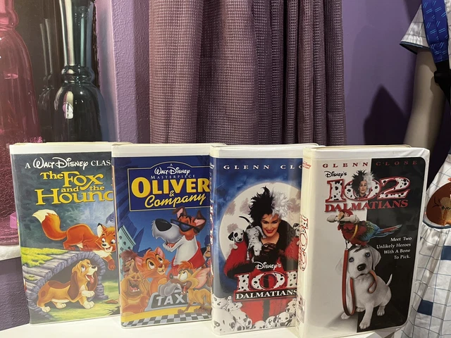 DISNEY VHS LOT Dog Movies: Fox & the Hound, Oliver & Company, 101/102 ...