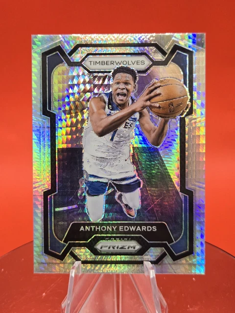 2023-24 PANINI PRIZM Anthony Edwards ARGENT Hyper Prizm #108 ...