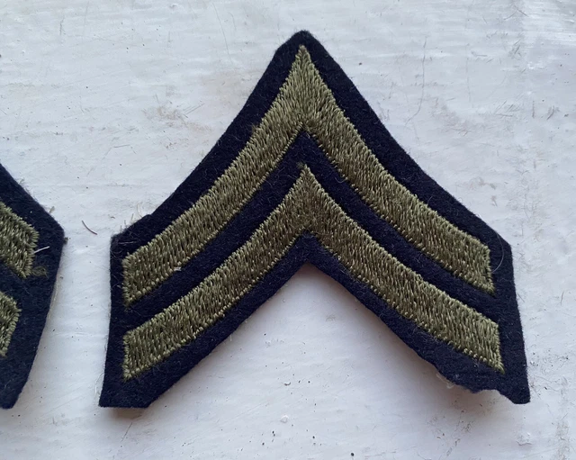 WW2 US ARMY Corporal Rank Stripes Pair American Original £20.47 ...