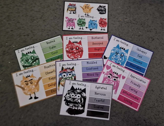COLOUR EMOTION MONSTERS - Flash Cards- Communication- SEN- Autism/ADHD ...