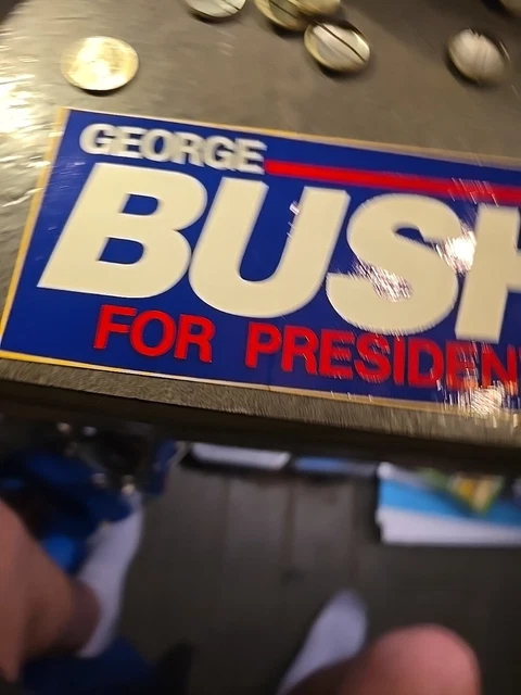 HISTORICAL POLITICAL SIGN STICKER GEORGE BUSH FOR PRESIDENT BX904 $1.50 ...
