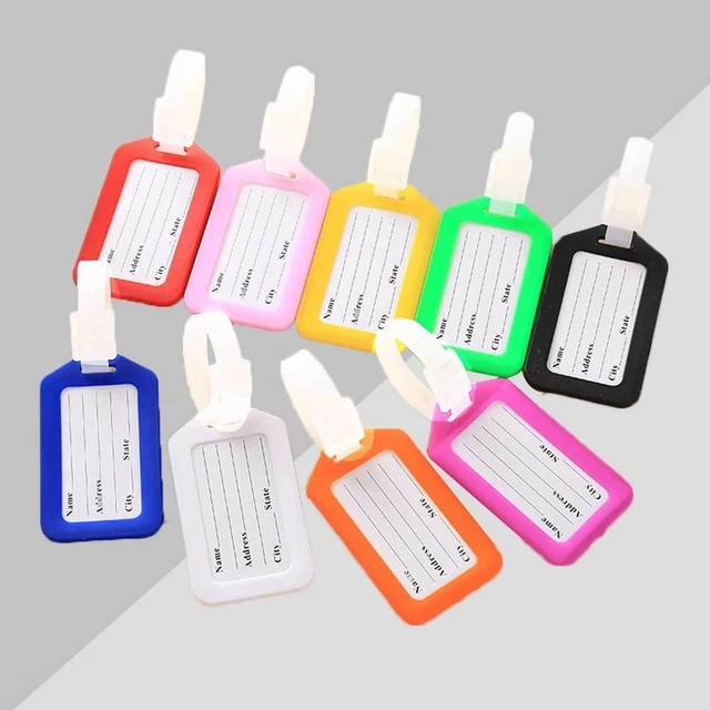 DURABLE TRAVEL LUGGAGE Tags 8 Pcs ID Tags for Suitcase Identification ...