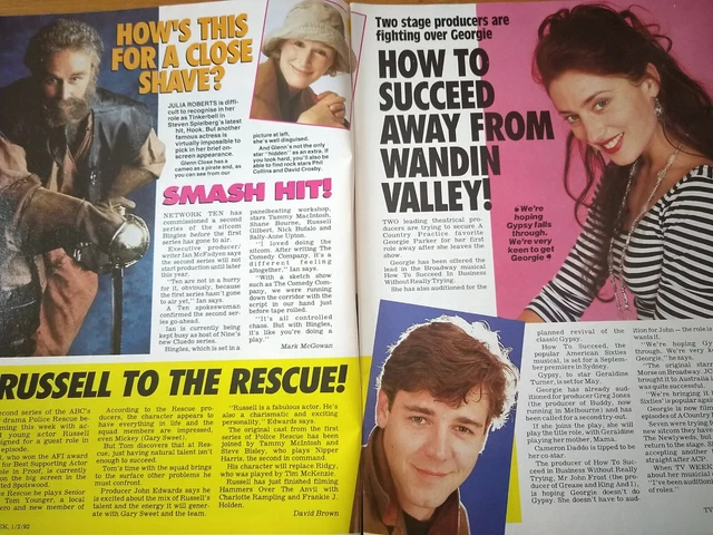 1992 TV WEEK magazine Georgie Parker~Katey Sagal~Pacino~NKOTB~ACP~Patsy ...