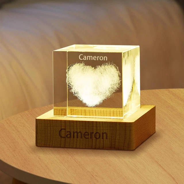 CRYSTAL CUBE 3D Carved Cloud Solar System Night Light`' £22.76 ...