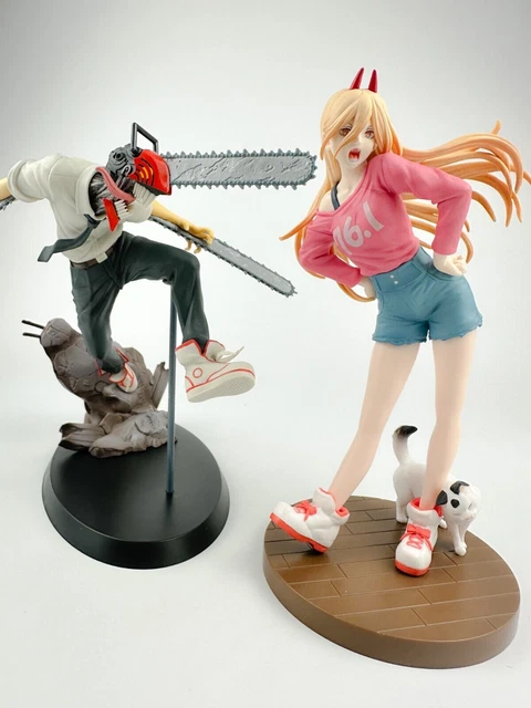 CHAINSAW MAN DENJI & Power Figure Lot de 2 Luminasta SEGA Prize 18 cm ...