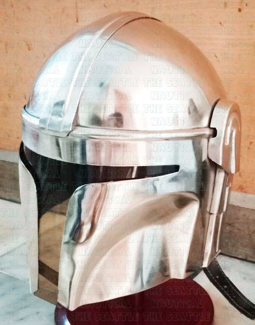CASQUE MANDALORIAN 18 Guage Steel Medieval Star Wars Boba Fatt ...