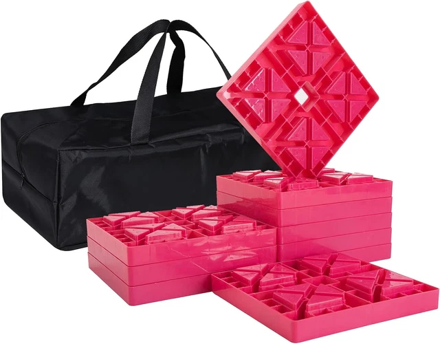 RV LEVELING BLOCKS,10 Pack Camper Leveling Blocks with Carrying Bag ...