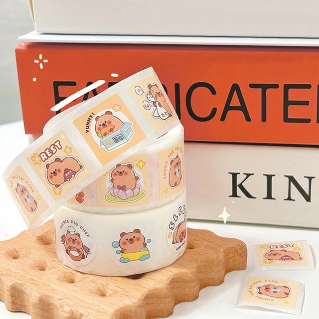 CAPYBARA CUTE CAPYBARA Stickers Cartoon Kapibara Adhesive Tape Birthday ...