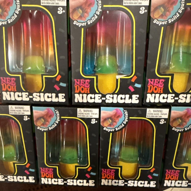 NEE DOH NICE-SICLE Popsicle Rainbow Needoh Fidget New In Box Toy Squish ...