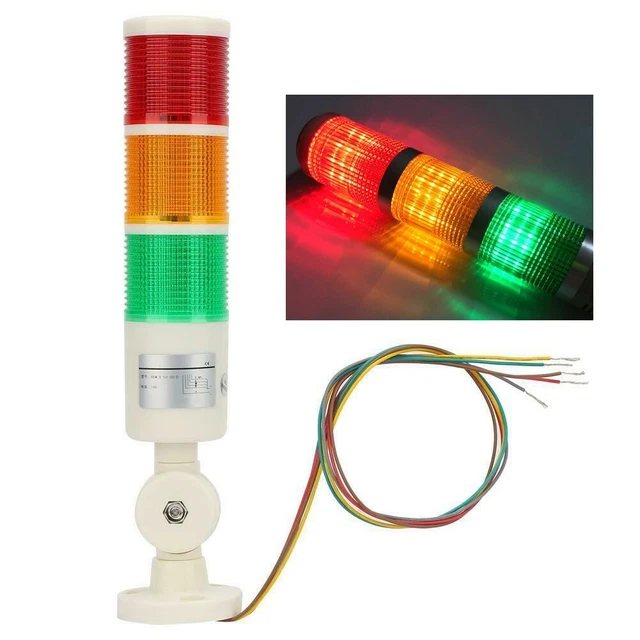 ROUGE VERT JAUNE LED Pile Lumière Alarmes Warning Signal Tour ...